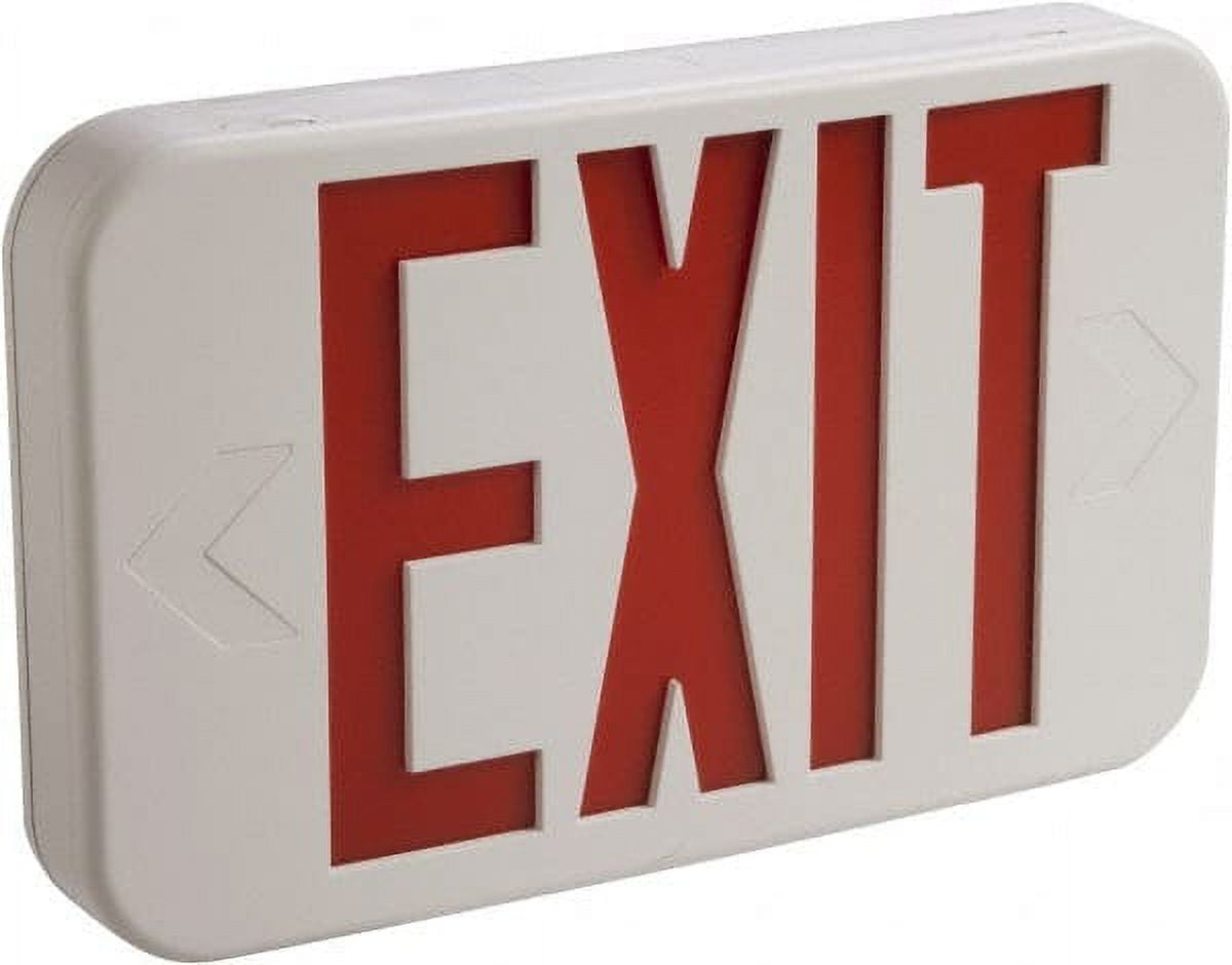 Cooper Lighting Illuminated Exit Sign, Red Letters for Wall or Ceiling ...