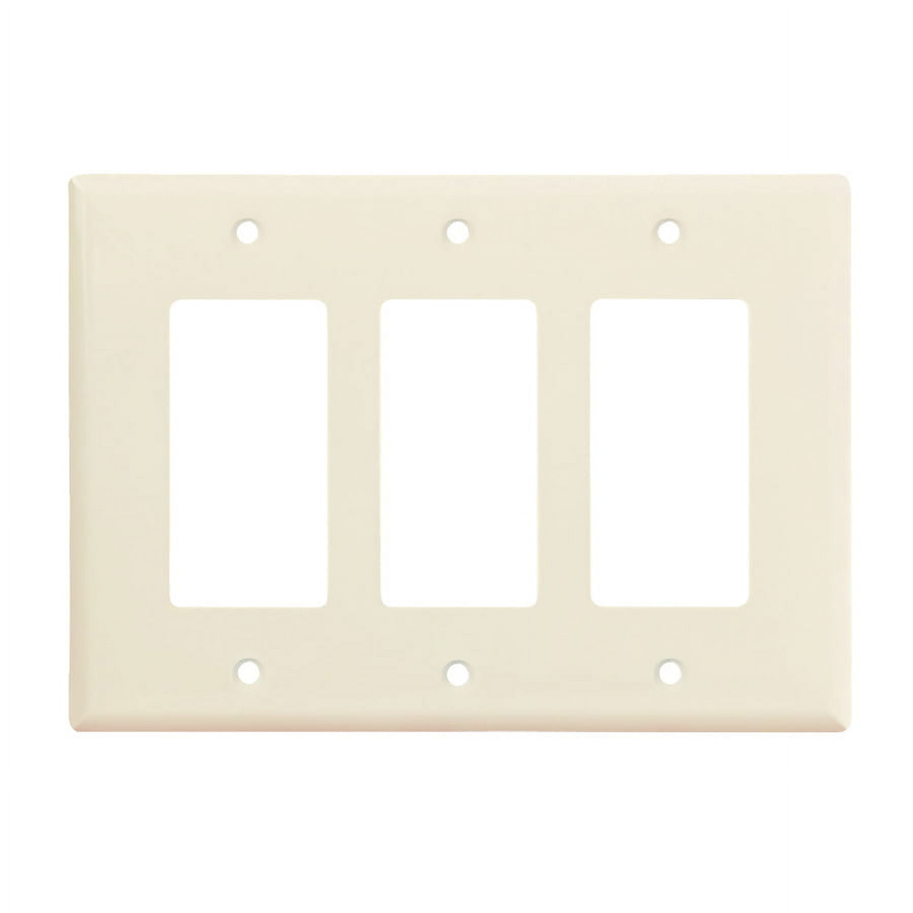 Cooper PJ263LA Light Almond Unbreakable Mid-Size Three Gang Decorator ...