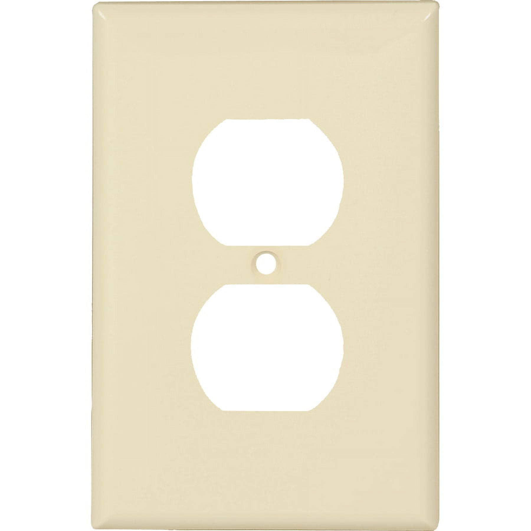 Cooper PJ8A Almond Mid-Size Unbreakable Single Gang Duplex Receptacle ...