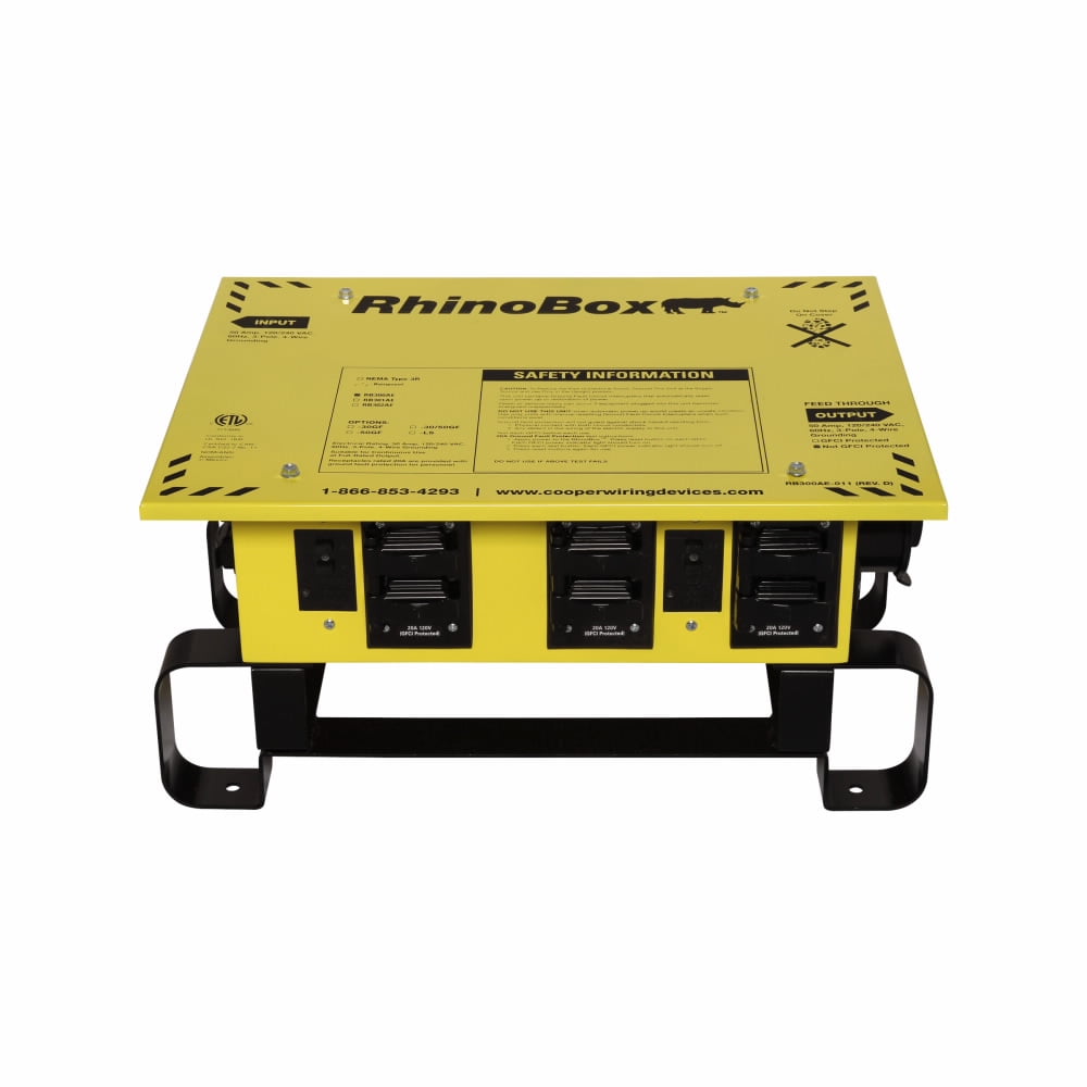 Arrow Hart Rb300me/ae Rhino Box Gfci Power Center, 120/240 Volt ...