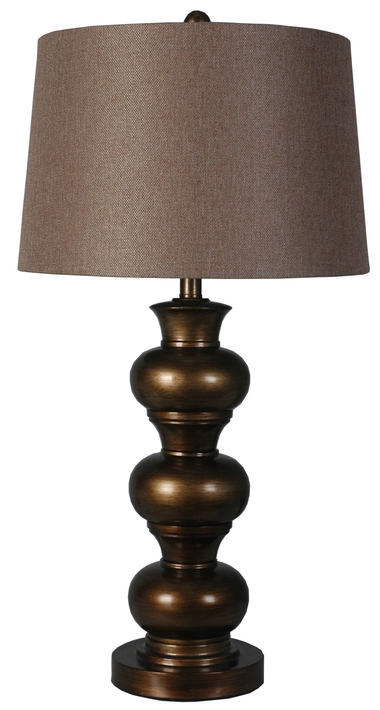 Cooper Ridge 30.5" Antique Brass Table Lamp with Woven Solid Print ...