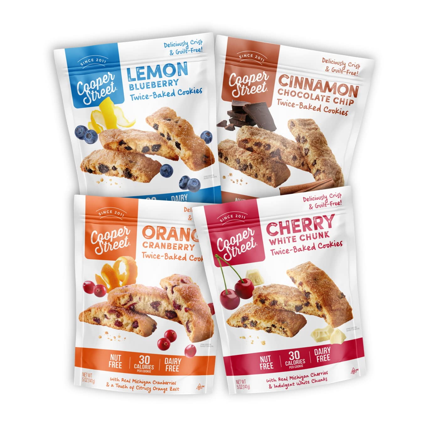 Cooper Street Cookies All Natural Twice Baked Crispy Cookie, Nut ...