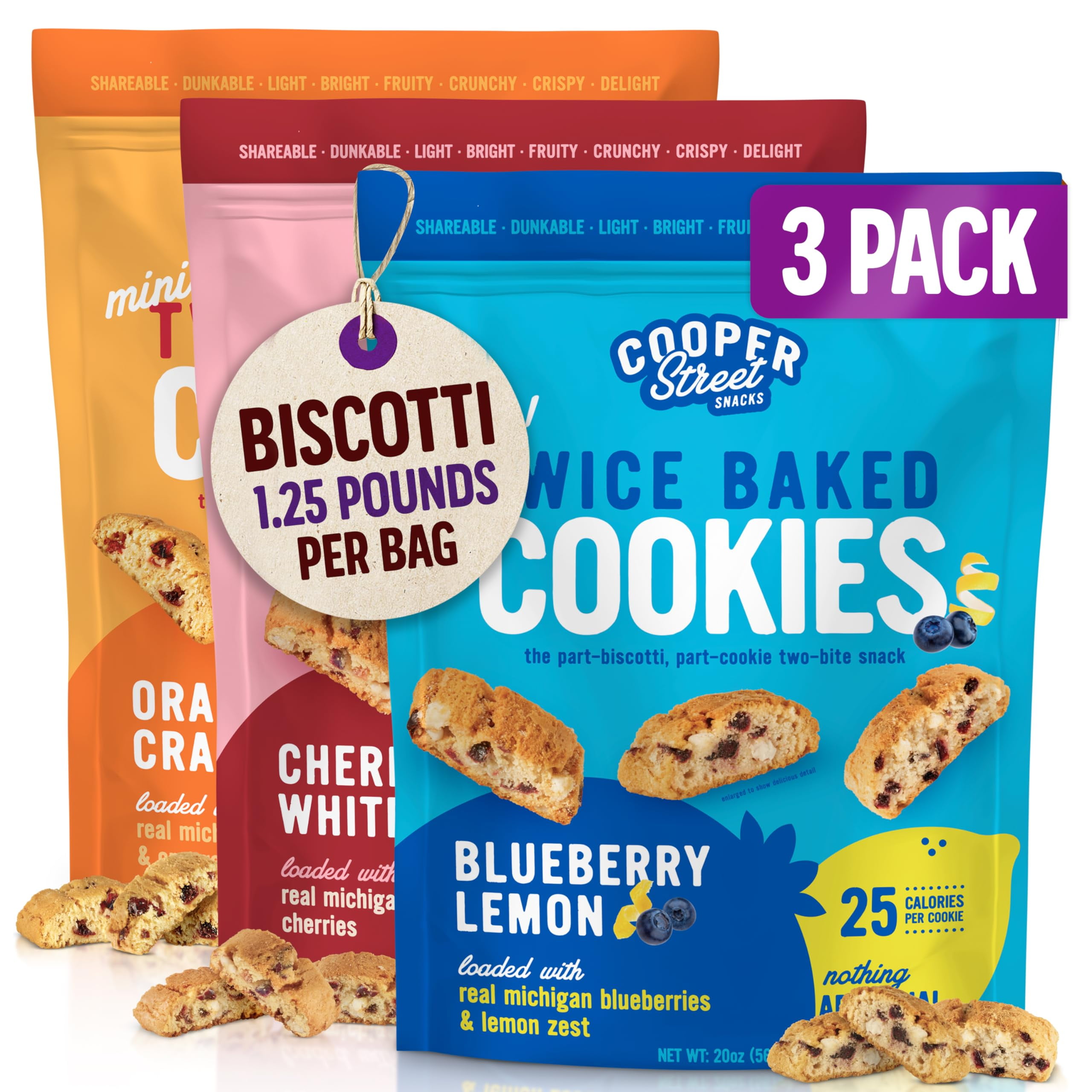 Cooper Street Cookies Twice Baked Italian Biscotti MHD1Cookies - Lemon ...