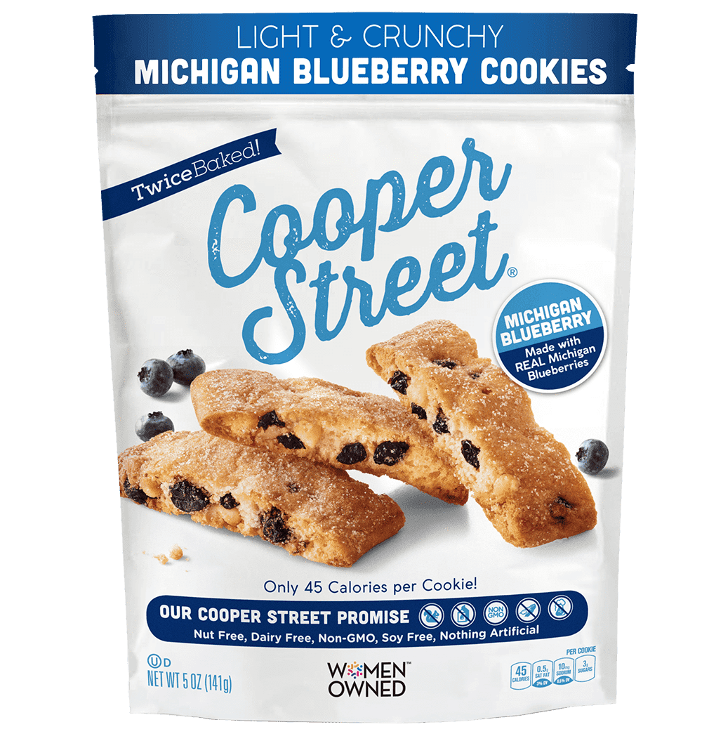 Cooper Street Light & Crunchy Michigan Blueberry Cookies, 5 OZ (Pack of ...