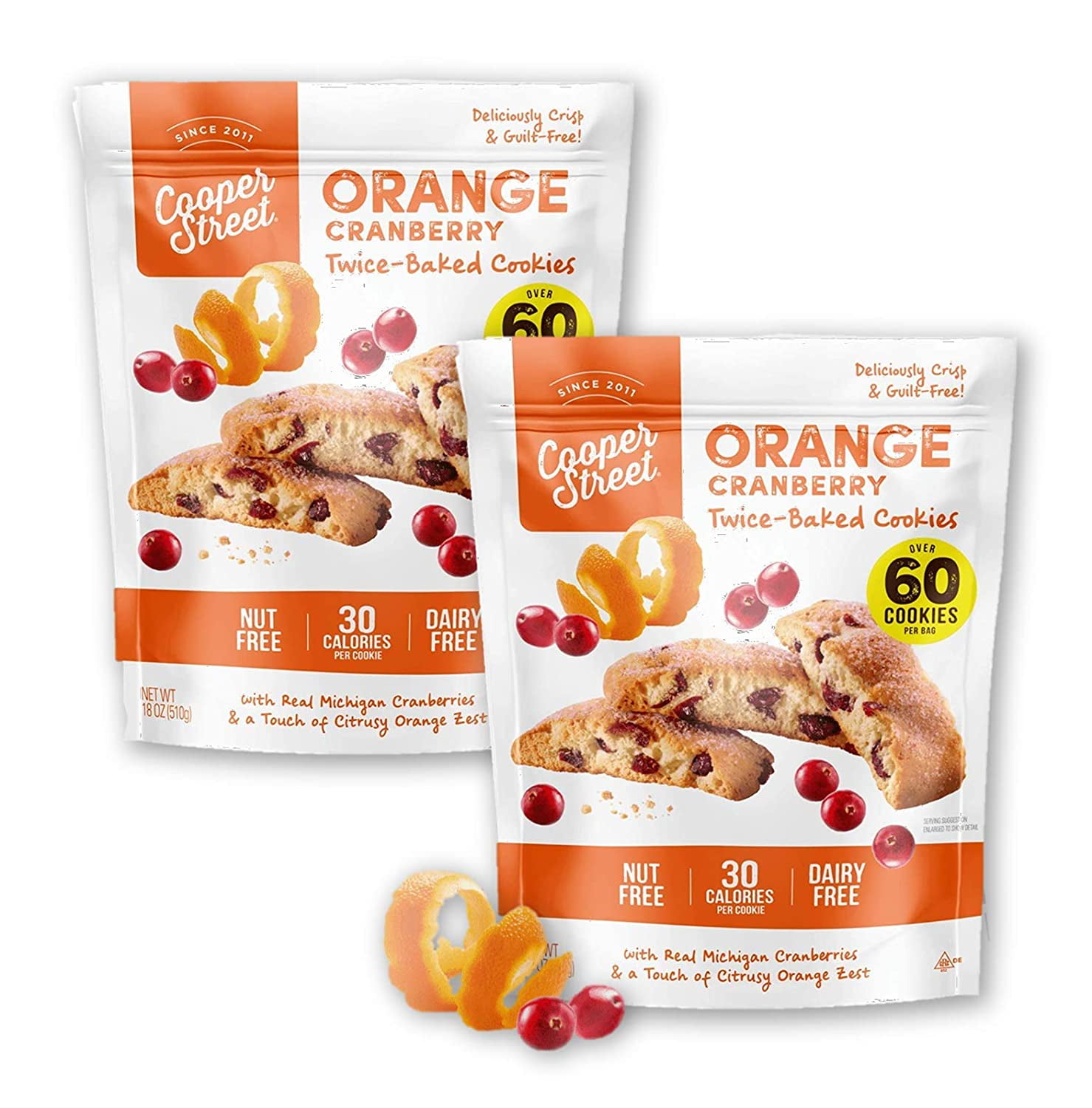 Cooper Street Orange Cranberry Twice Baked Crispy Cookie, Biscotti ...