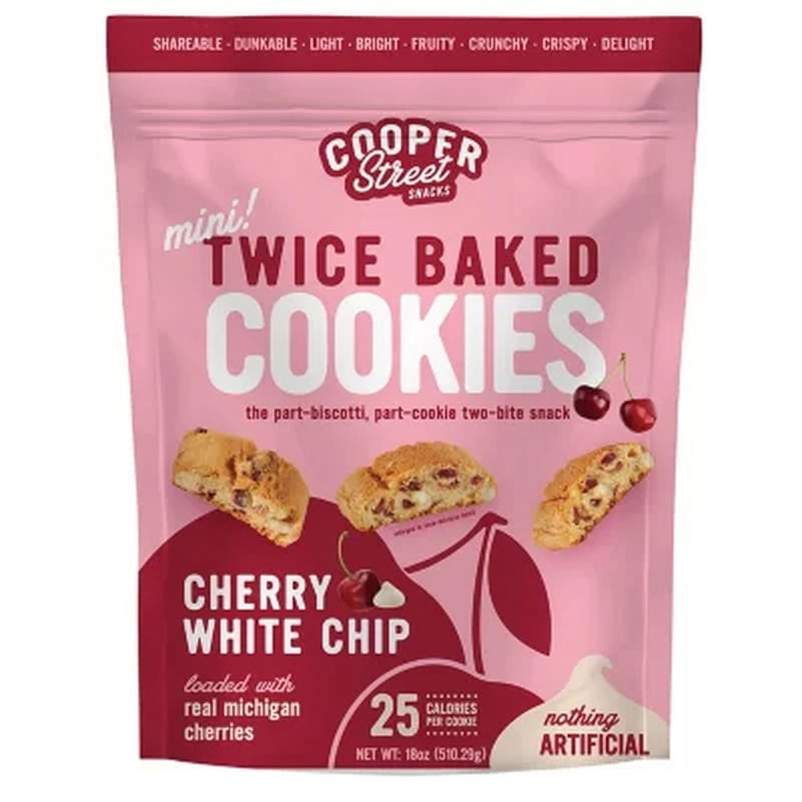 Cooper Street Snacks Cherry White Chip Twice Baked Cookies, 18Oz ...