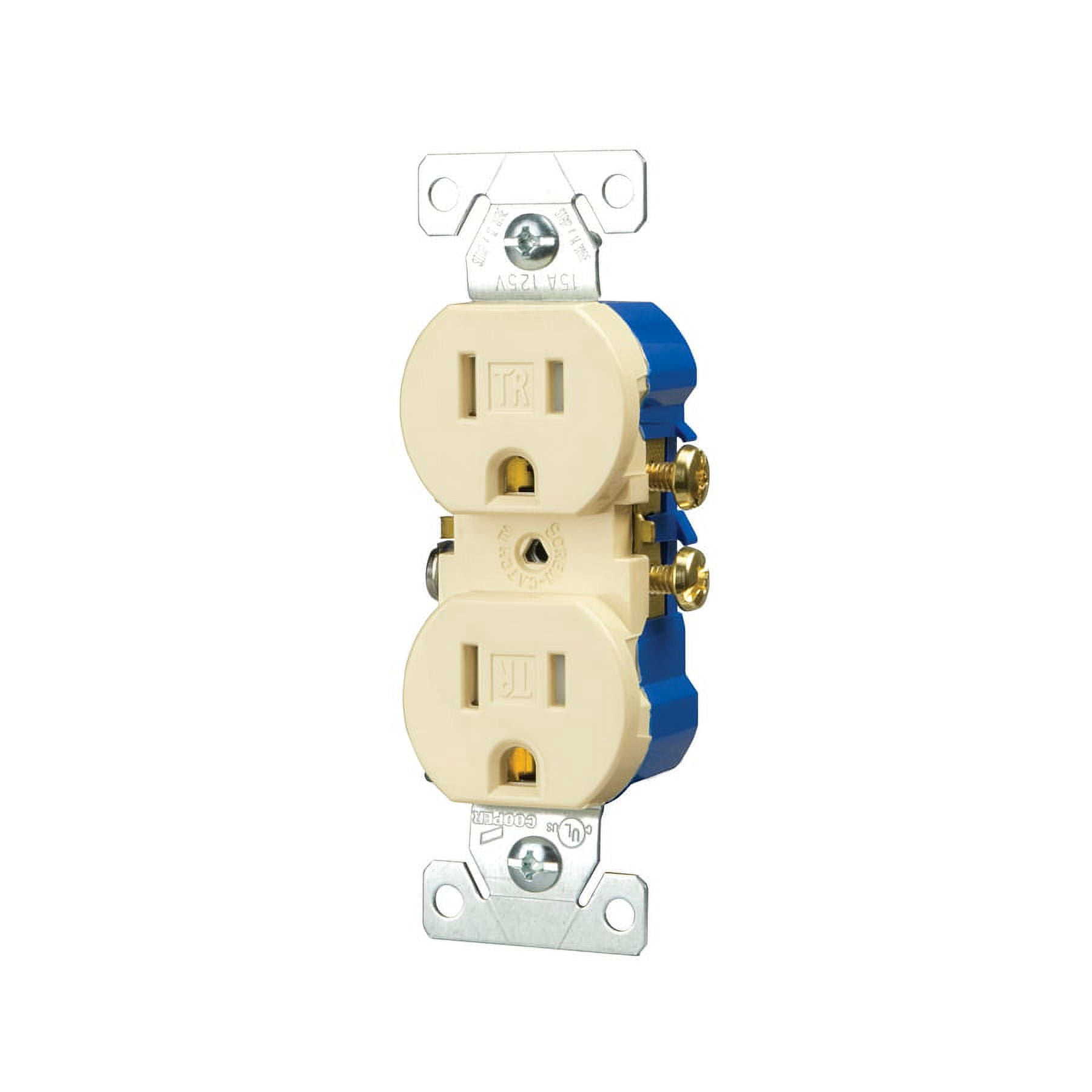 Cooper TR270A Almond Tamper Resistant Duplex Receptacle Outlet 15A 125V ...