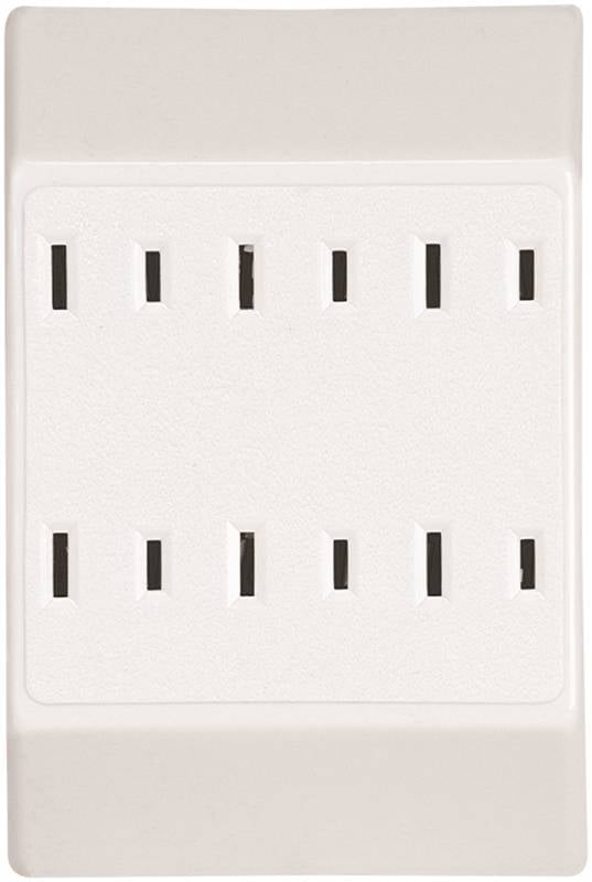 Cooper Wiring 1104165 6 Outlet 2 Wire Tap 15A - White - Walmart.com