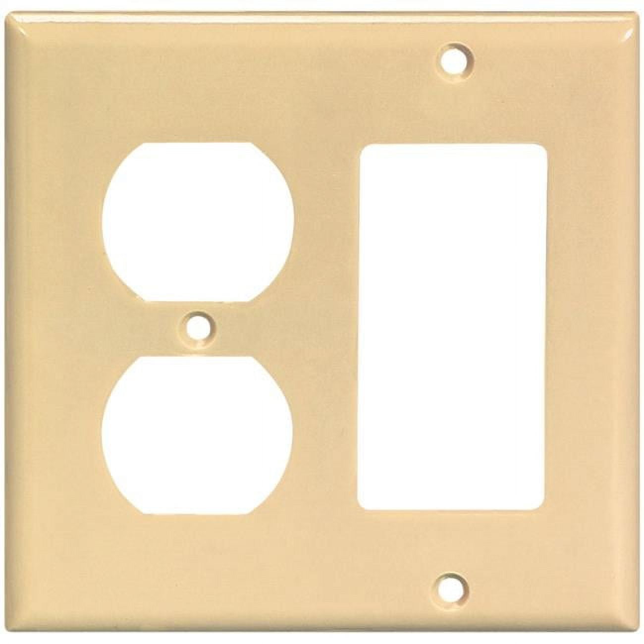Cooper Wiring 2 Gang Duplex Receptacle Wall Plate, Ivory - Walmart.com