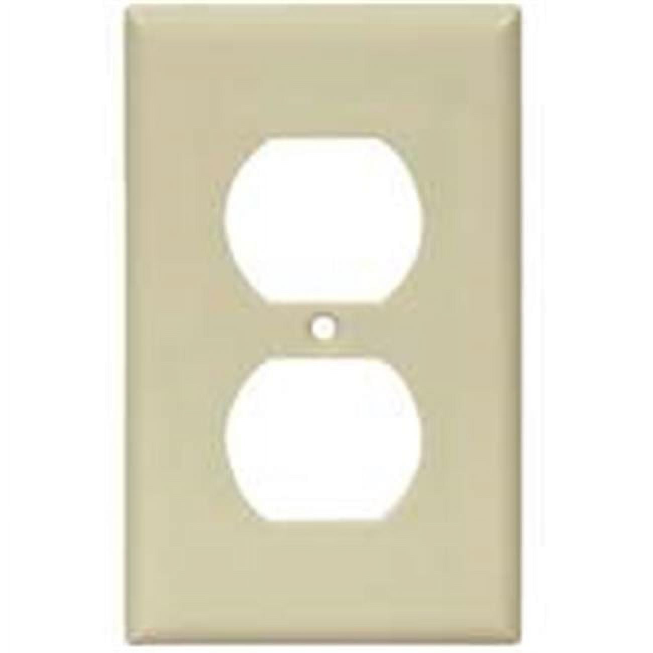 Cooper Wiring 2132V-BOX 1 Gang Standard Ivory Duplex Recpt Plate ...