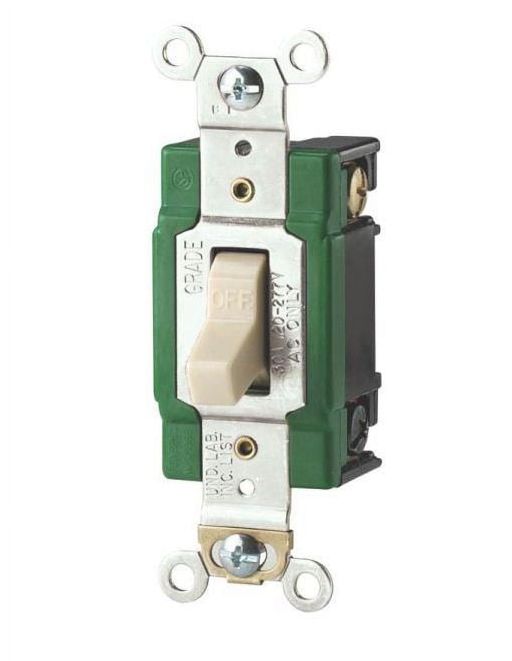 Cooper Wiring 3032V Industrial Back Wire Double Pole Switch, 30 Amp ...