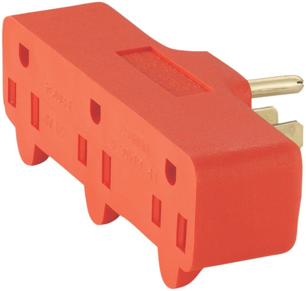Cooper Wiring 4402RN-BOX Heavy Duty Outlet Tap, 15 Amp, Orange ...