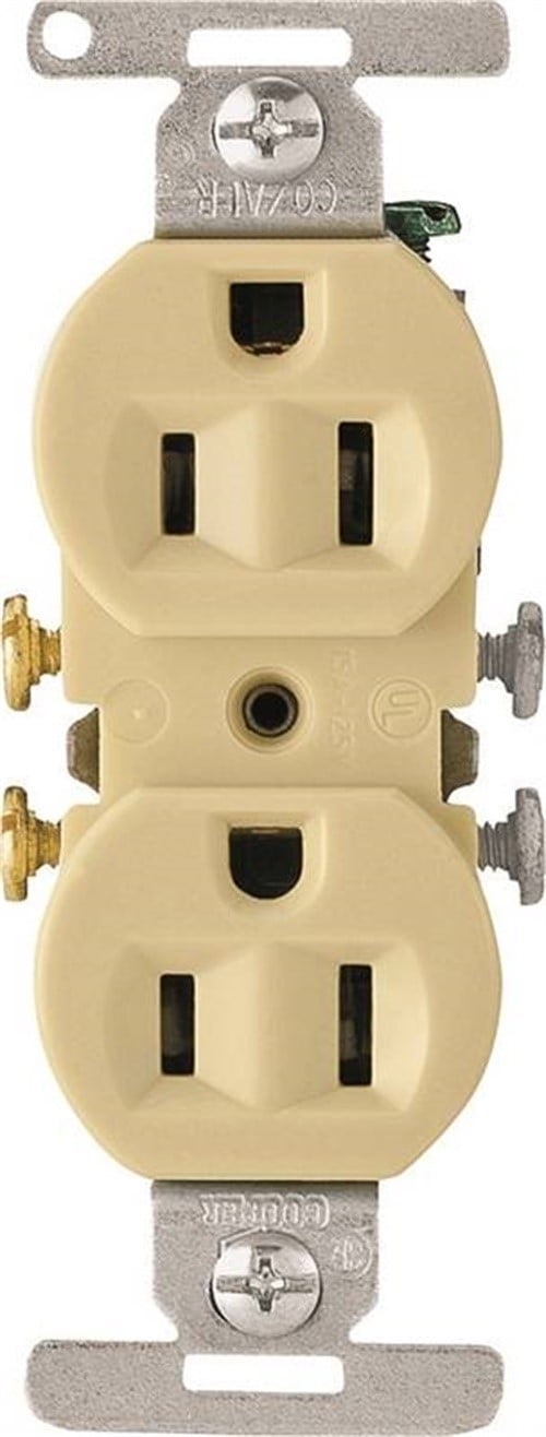Cooper Wiring 5270V-BU Grounding 2 Pole/3 Wire Duplex Receptacle, 15Amp ...