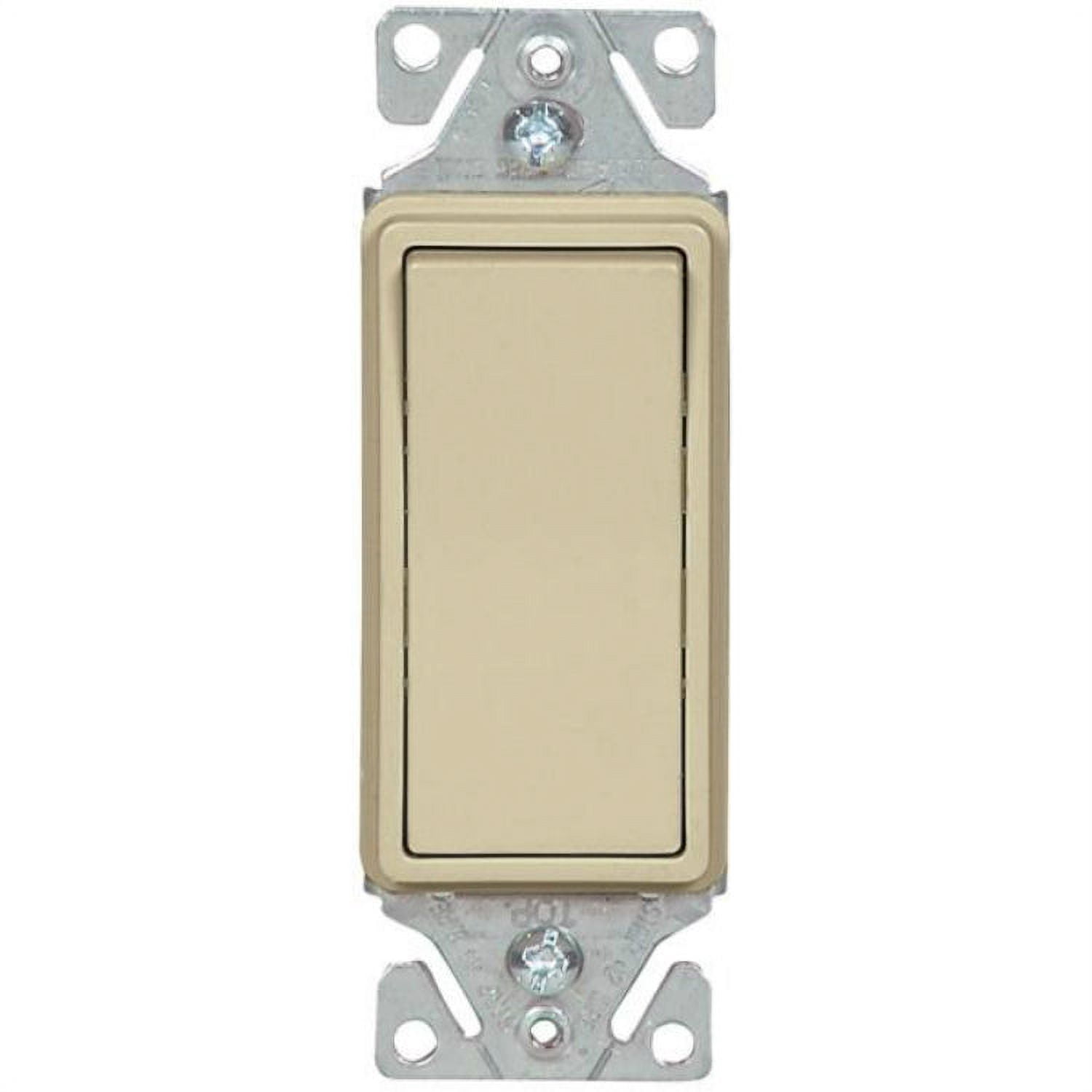 Cooper Wiring 7503V-BOX Decorator Standard Rocker 3-Way Switch, Ivory ...