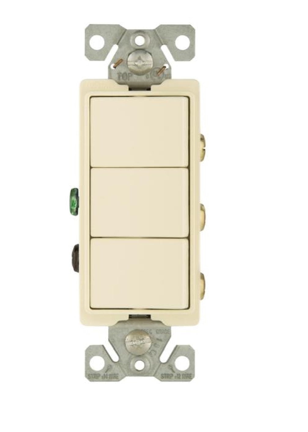 Cooper Wiring 7729LA-SP Decorator Combination Switch, Light Almond ...