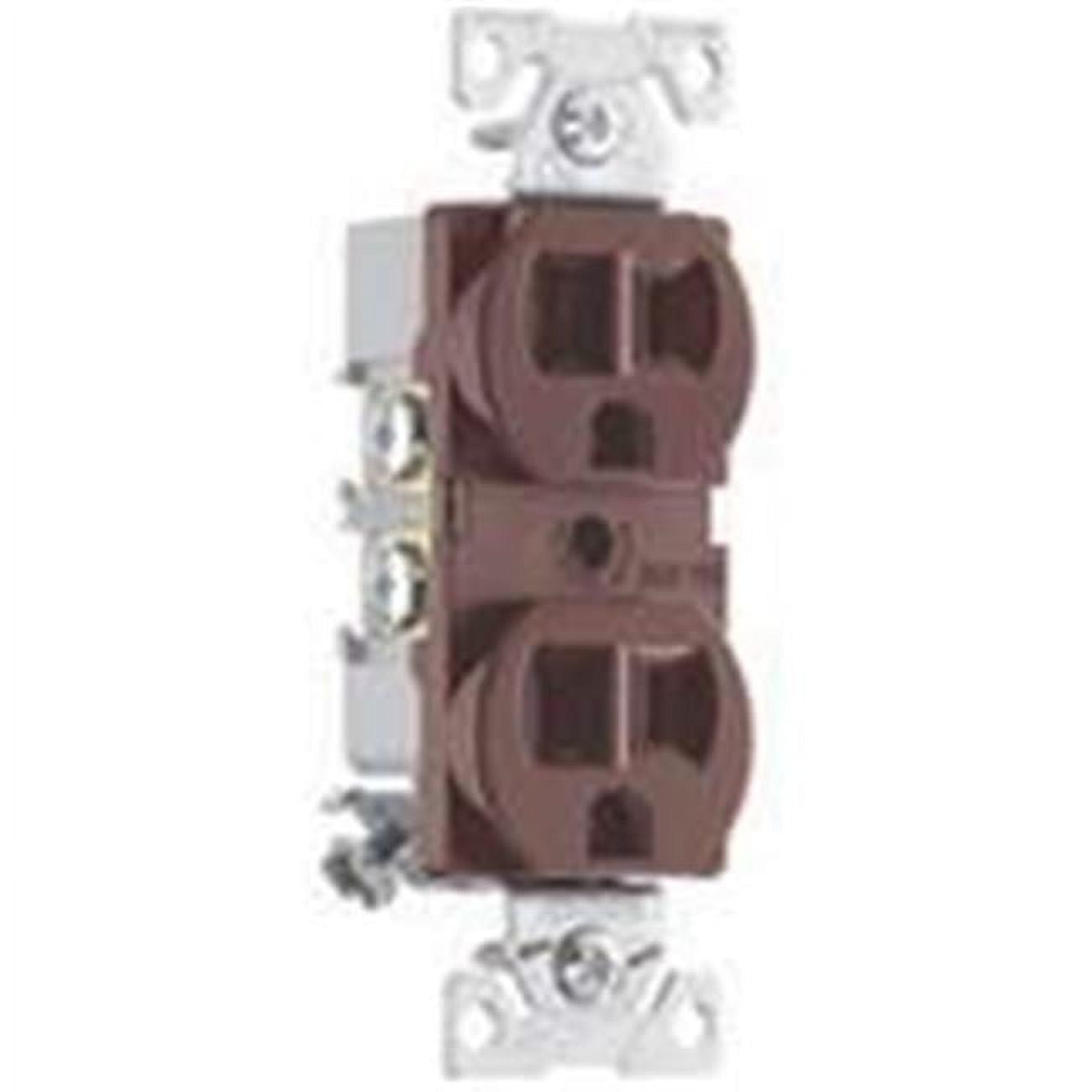 Cooper Wiring 827B-BOX Duplex Receptacles 15 Amp, Brown - Walmart.com