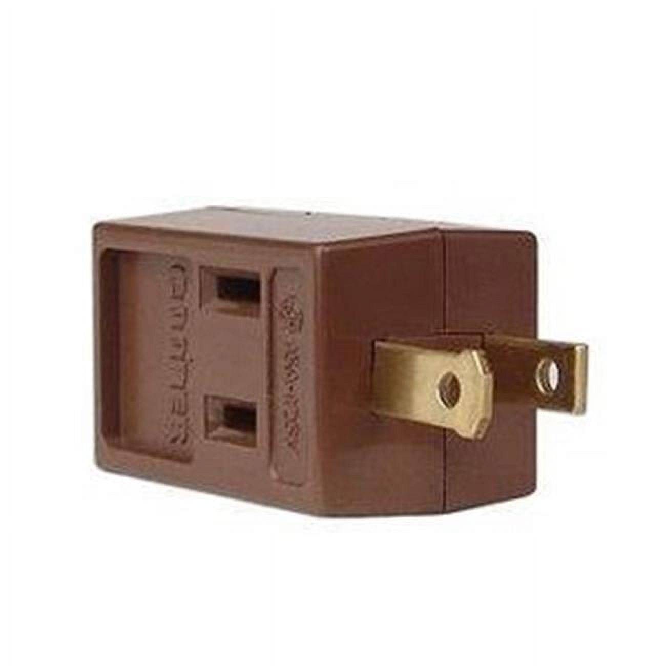 Cooper Wiring BP4400B "3-Outlet" Cube Tap 15 Amp Brown - Walmart.com