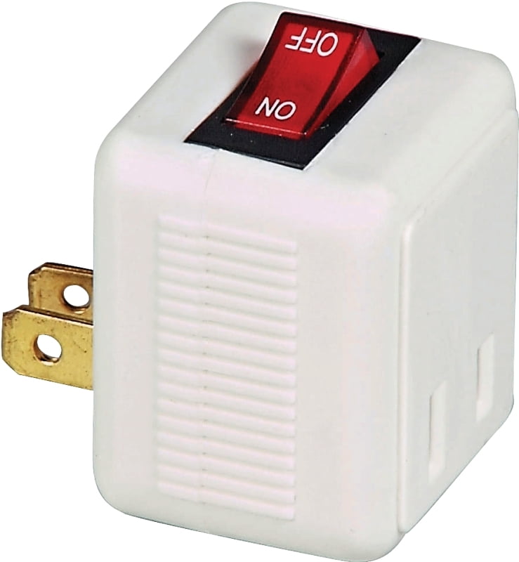 Eaton Cooper Wiring BP4404W Plug In Switch, 2 -Pole, 15 A, 120 V, 1 ...