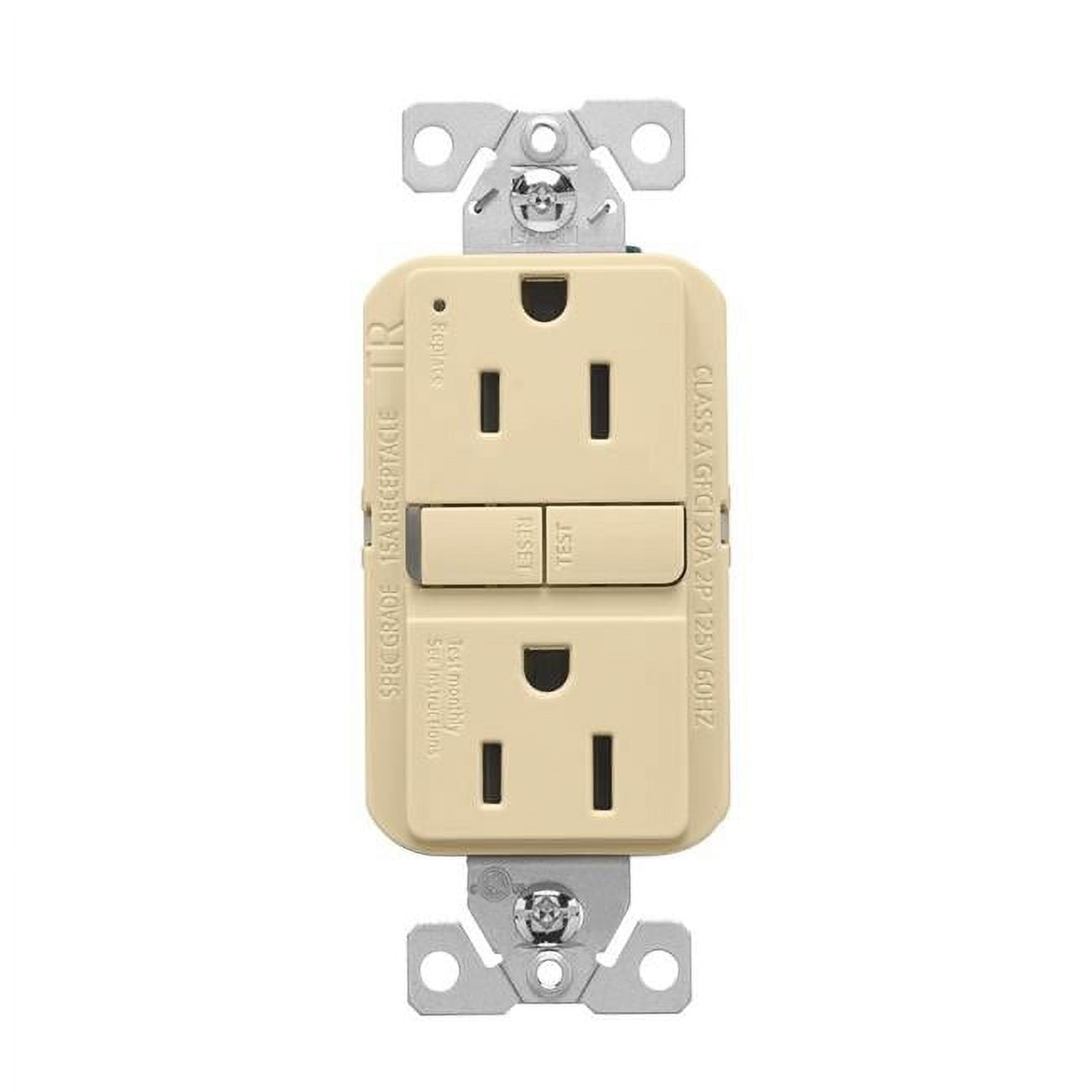 Cooper Wiring Device TRGF15V 15A Self Test Tamper Resistant GFCI, Ivory ...