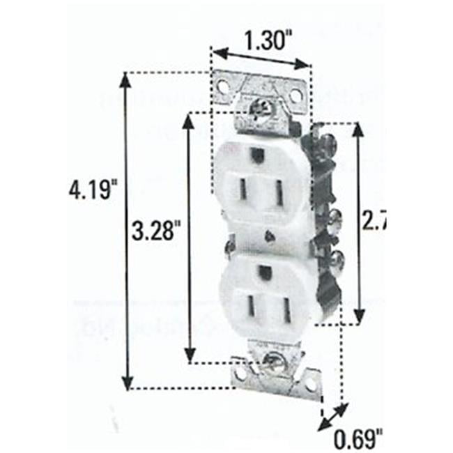 Cooper Wiring Devices 393702725 270W Duplex Ground Receptacle - Walmart.com