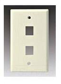 Cooper Wiring Devices 5520GY-MSP 2 Port Flush Modular Wallplate, Gray ...