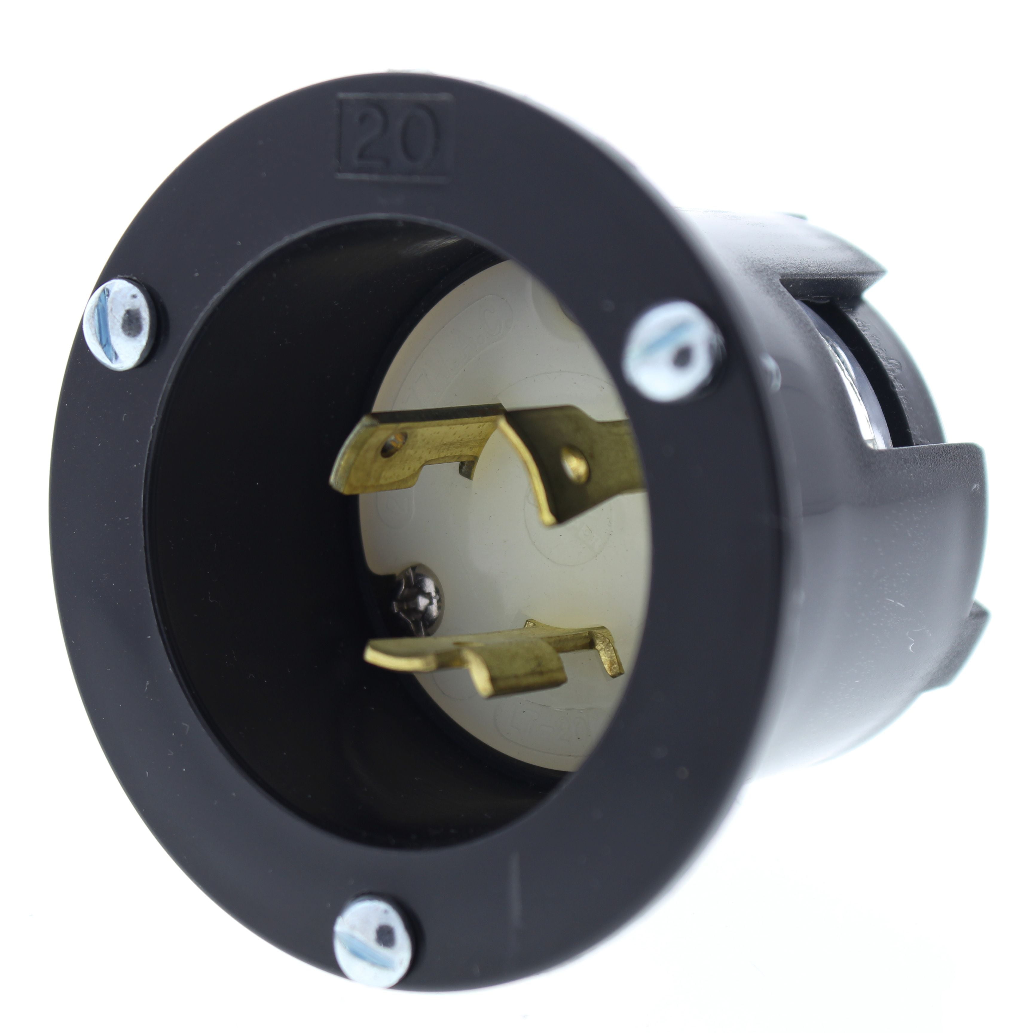 Cooper Wiring Devices Black Flanged Inlet 20A 277V 2P3W H/L CWL720FI ...