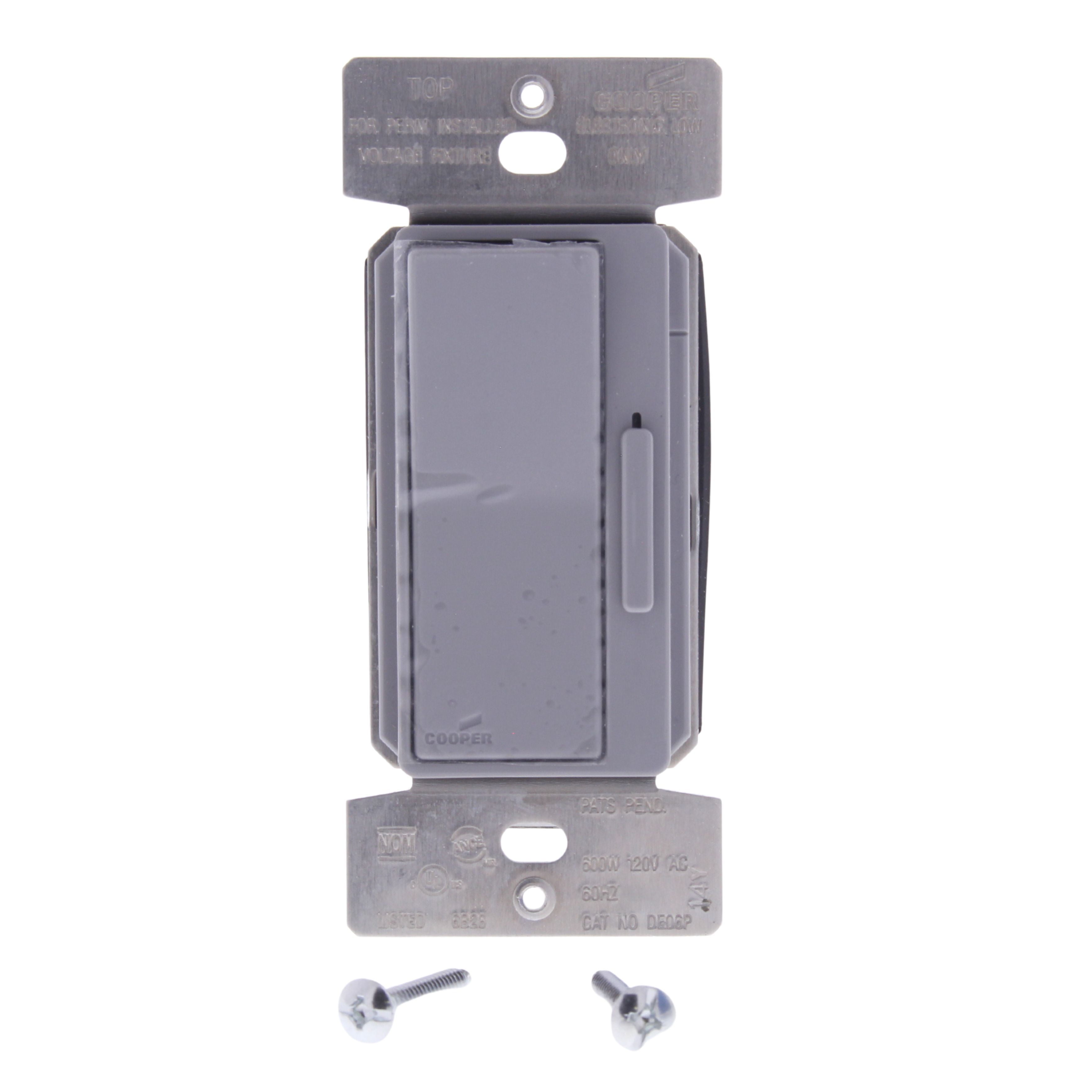 Cooper Wiring Devices Devine Low Voltage Electronic Dimmer 600W Gray ...