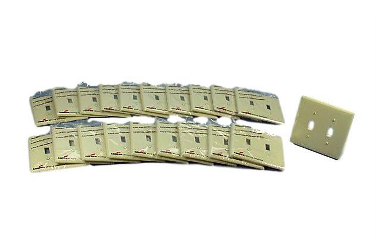 Cooper Wiring Devices PJ2V 2-Gang Toggle Light Switch Wall Plate ...