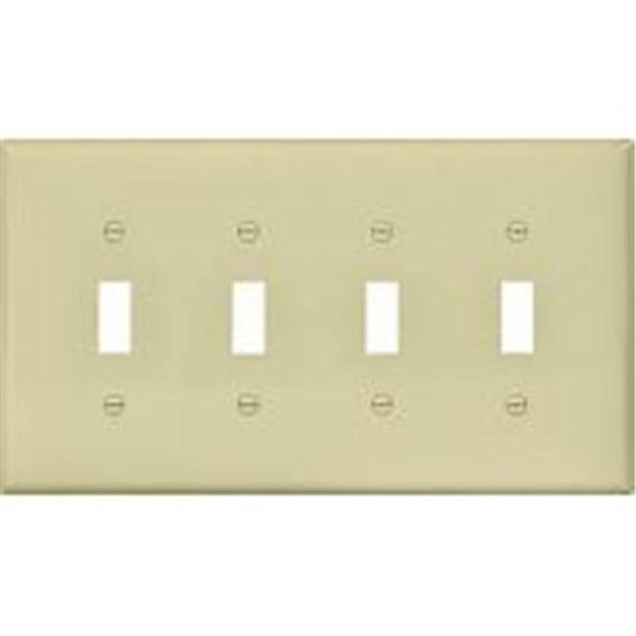 Cooper Wiring Ivry 4Gang Thermoplastic Plate PJ4V - Walmart.com