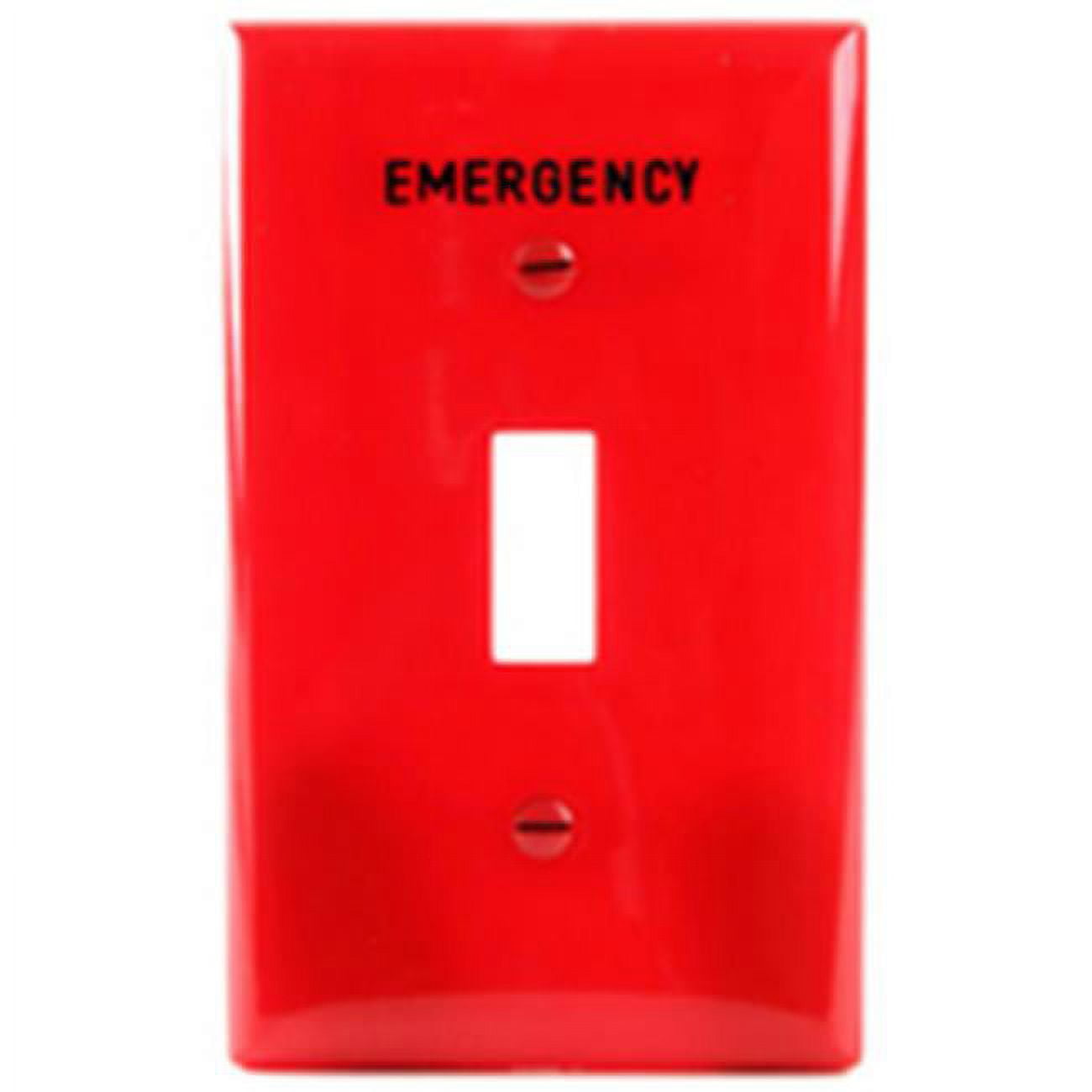 Cooper Wiring PJ1EMRD Red Emergency Toggle Plate - Walmart.com