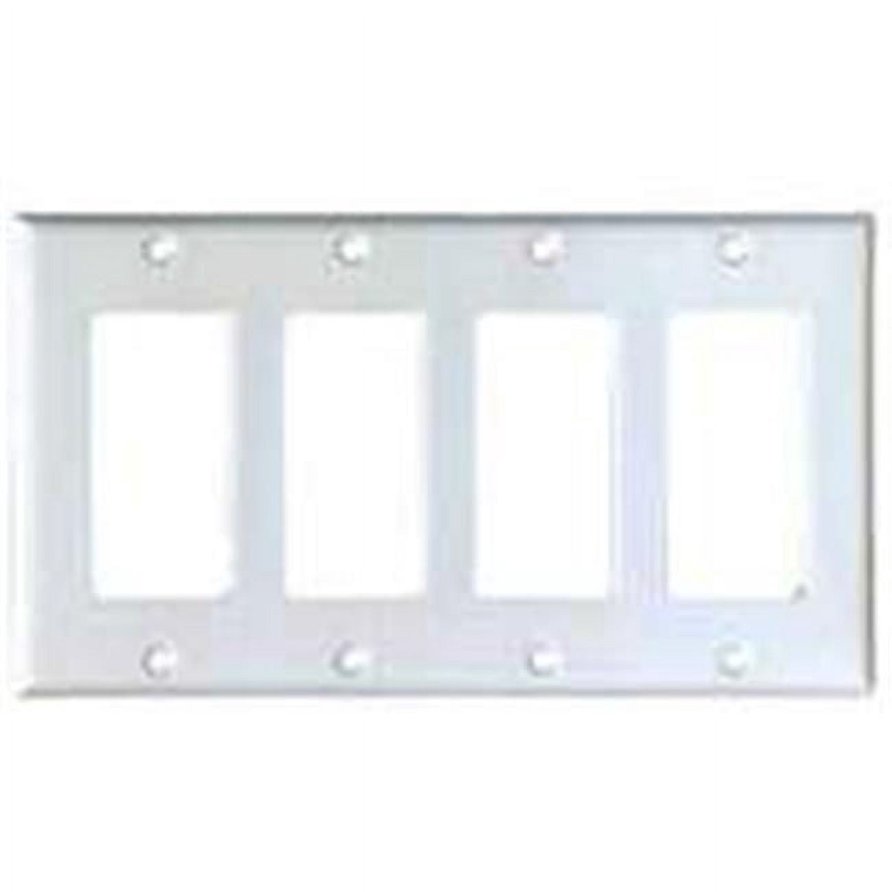 Cooper Wiring PJ264W 4-Gang Decorator & Gfci Plate - White - Walmart.com