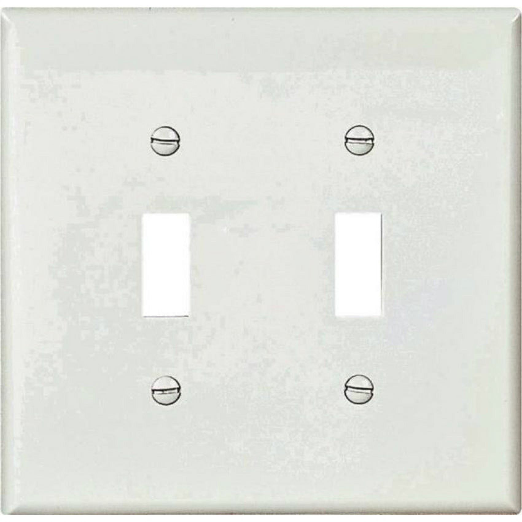 Cooper Wiring PJ2W Polycarbonate Duplex Receptacle Wall Plate, White, 2 ...