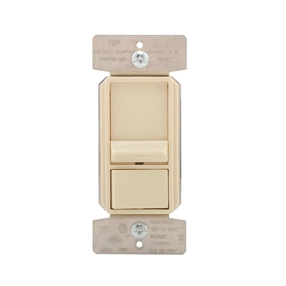 Cooper Wiring SAL06P3-LA-K-L Slide AL Preset Dimmer Switch, 120 Volts ...