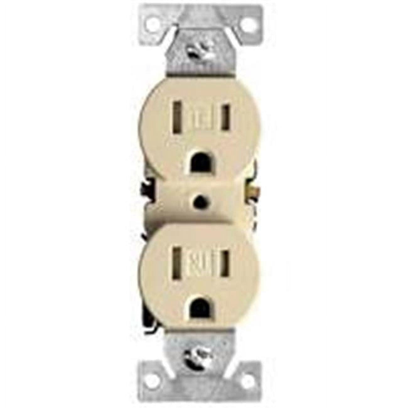 Cooper Wiring TR270V Tamper Resistant Duplex Receptacle, 15 Amp, Ivory ...