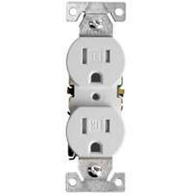 Cooper Wiring TR270W Duplex Receptacle, White, 15 Amp, 125 Volt ...