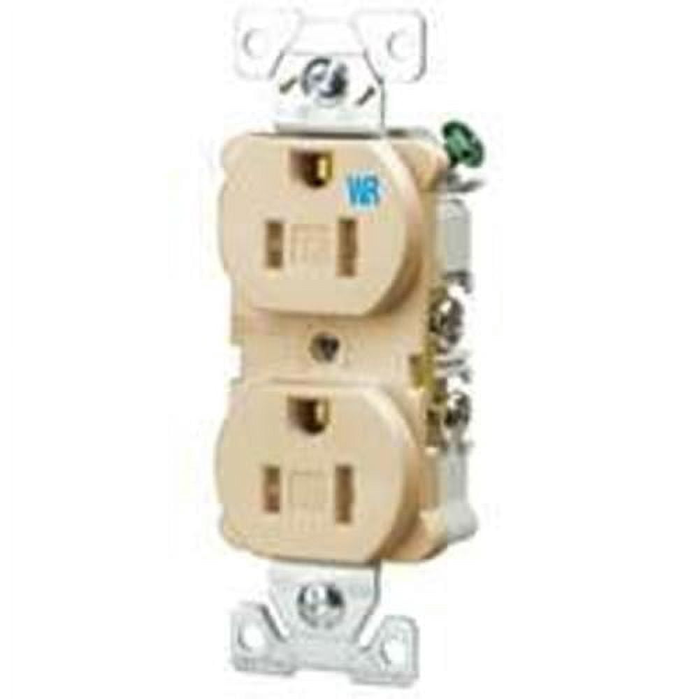 Cooper Wiring TWRBR15V Duplex Receptacles, 15 Amp, Ivory - Walmart.com