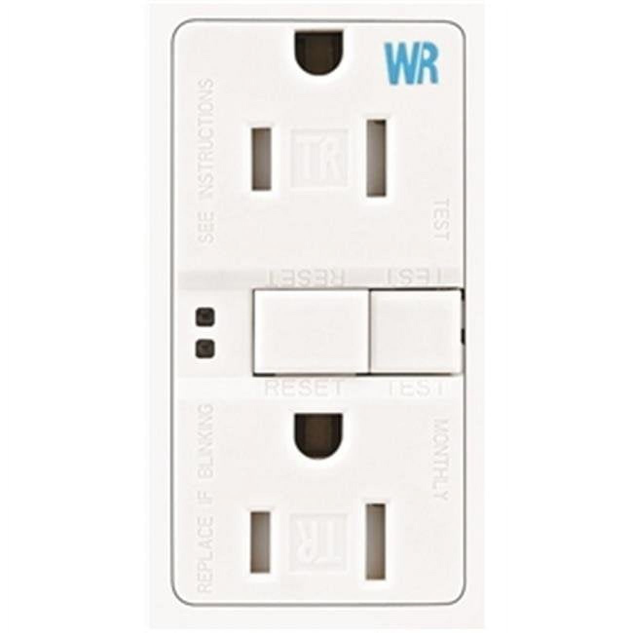 Cooper Wiring TWRSGF15W 15 Amp GFCI Self-Test Duplex Receptacle- White ...