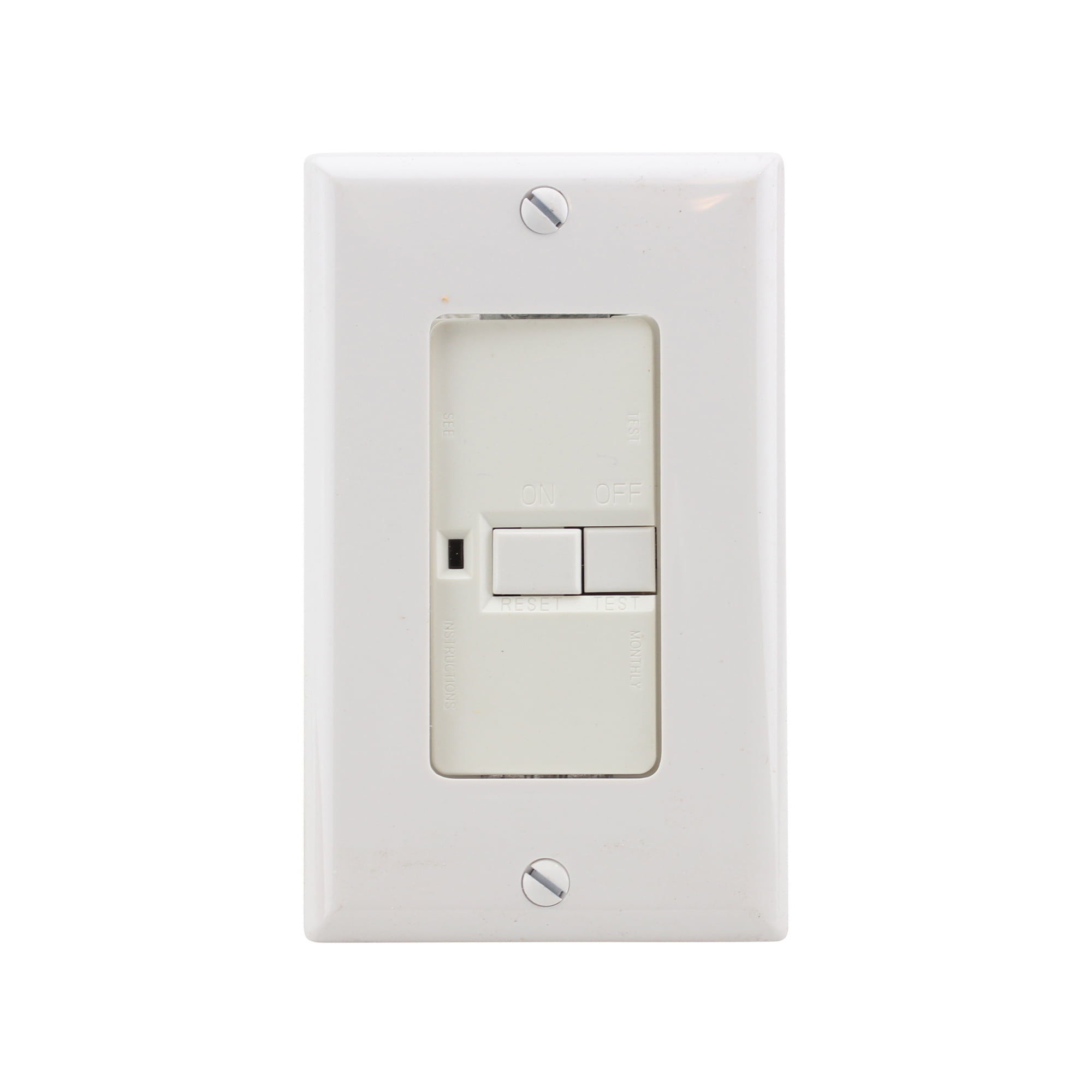 Cooper XDGF20W GFCI Blank Face Feed-Through Motor Control Switch, White ...