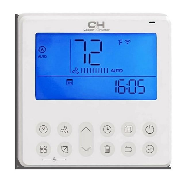 Cooper and Hunter Wired Wall Thermostat Controller with a Built-in ...