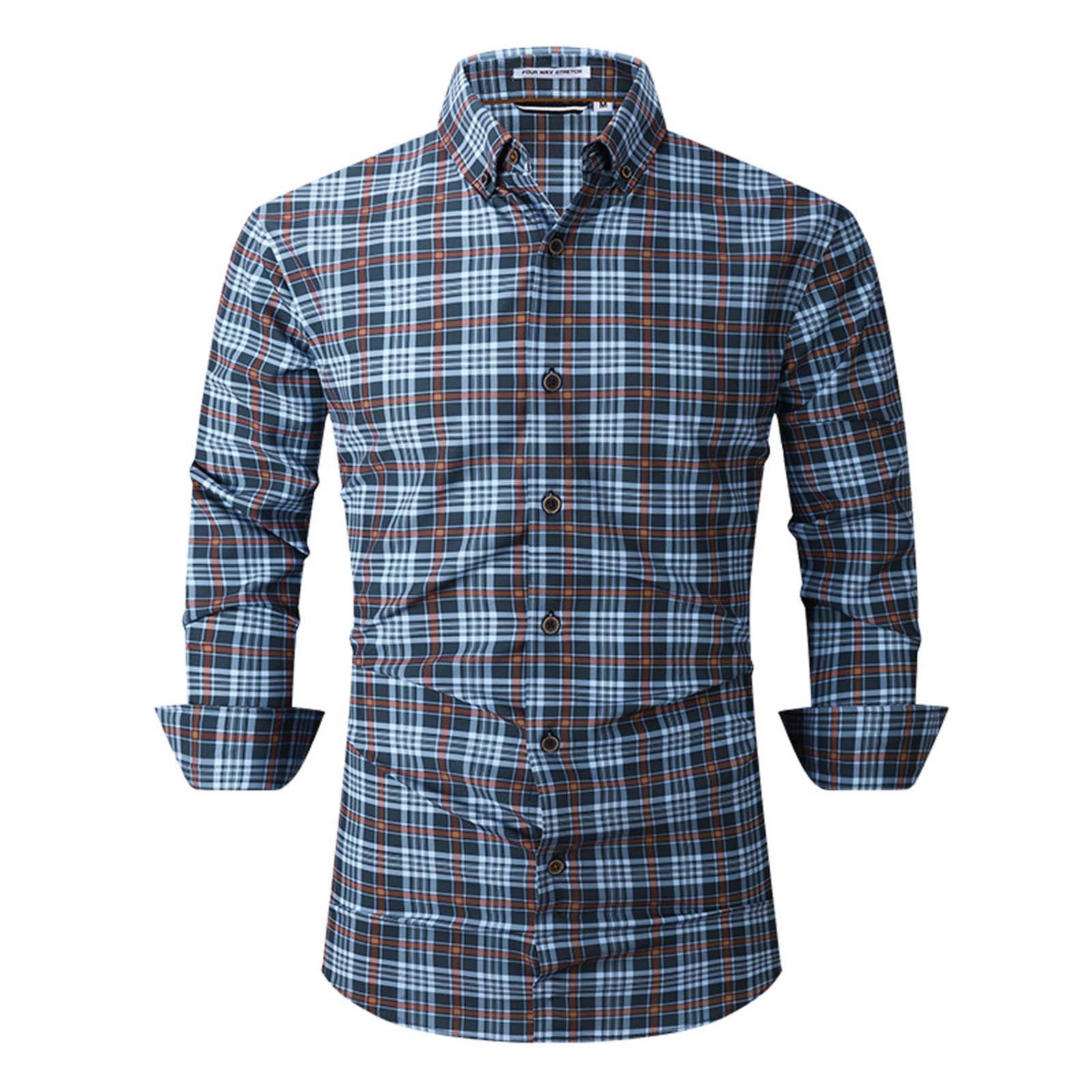 Coorders George Fit Casual Dress Shirts, Mens Solid Long Sleeve Dress ...