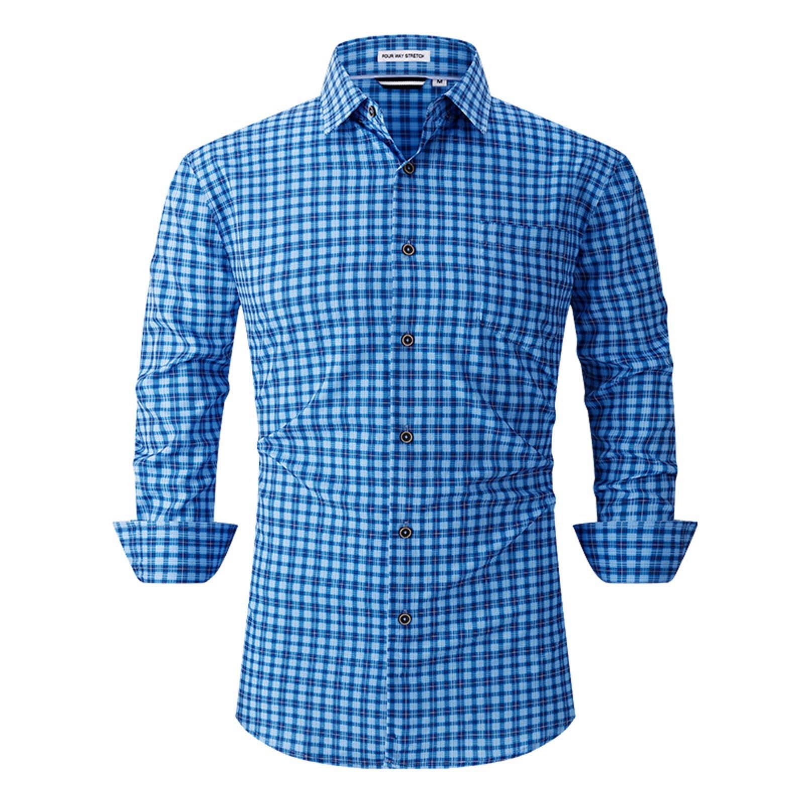 Coorders George Fit Casual Dress Shirts, Mens Solid Long Sleeve Dress ...
