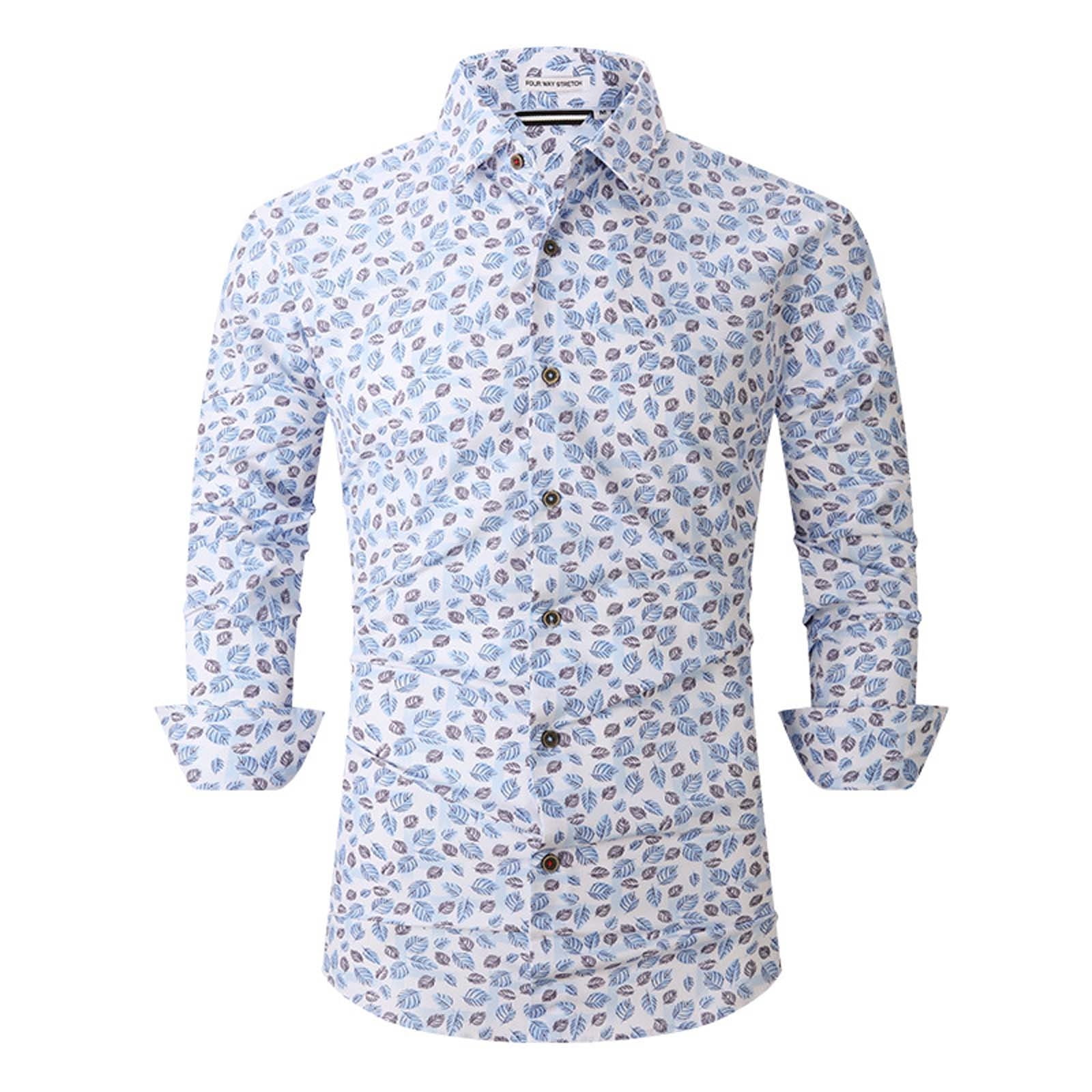 Coorders George Fit Casual Dress Shirts, Mens Solid Long Sleeve Dress ...