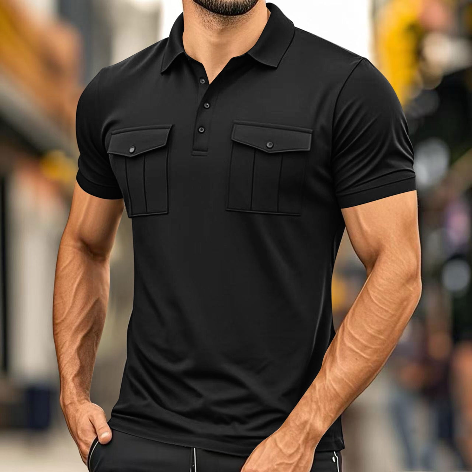 Coorders George Men’s & Big Men’s Stretch Short Sleeve Polo with Pocke ...
