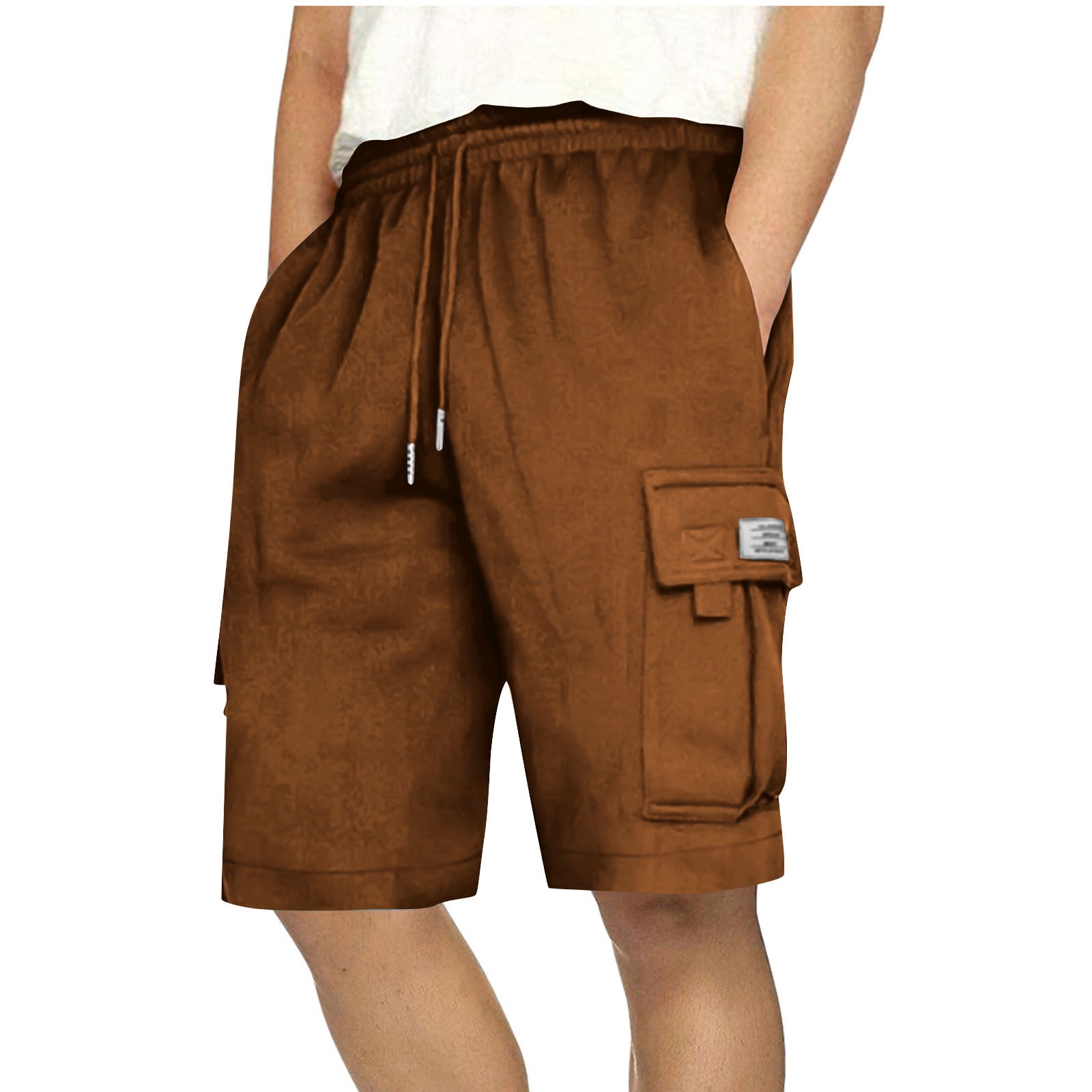 Coorders George Men’s Cargo Shorts Fashion Drawstring Shorts with ...