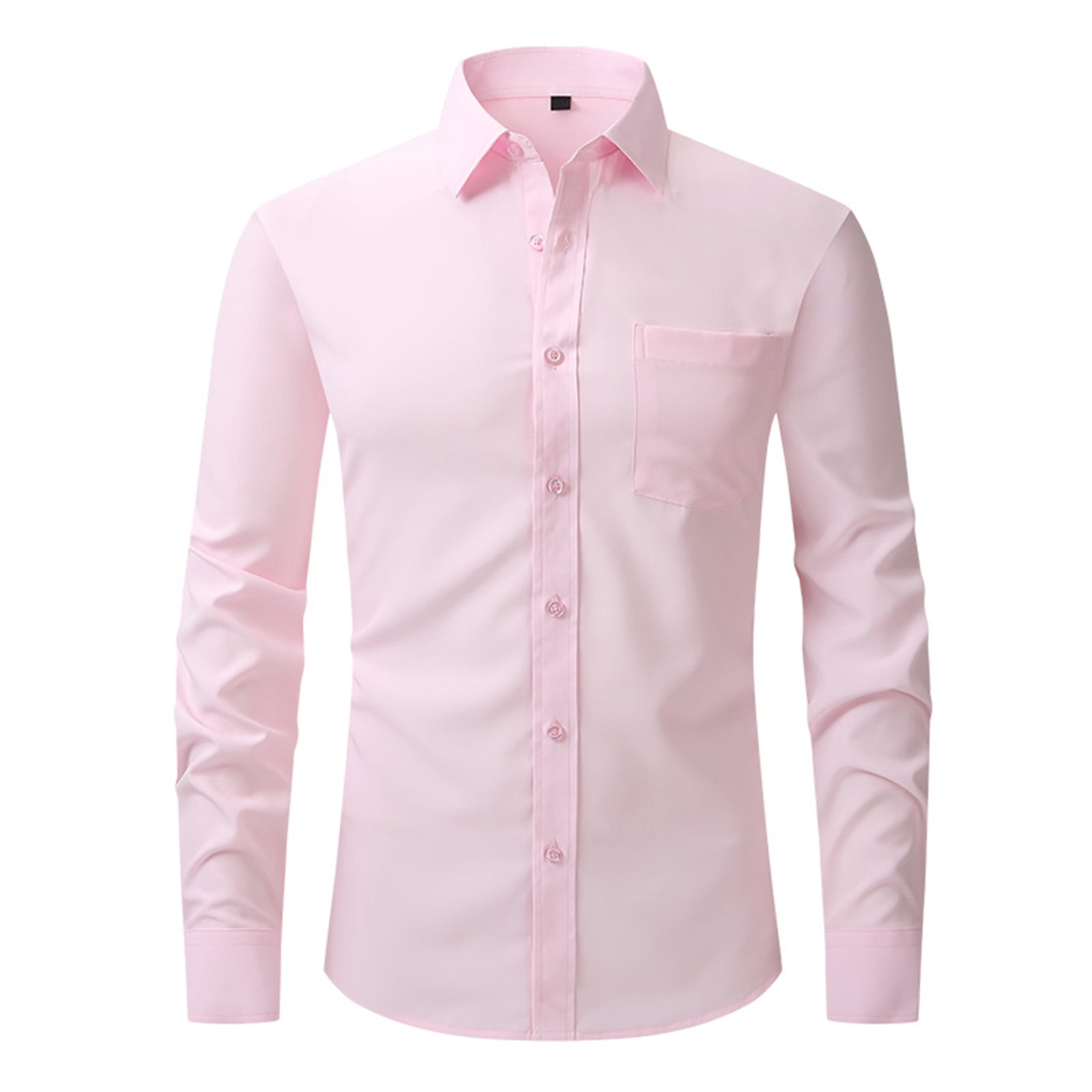 Coorders George Men's Dress Shirt with Long Sleeves, Casual Solid Shirt ...