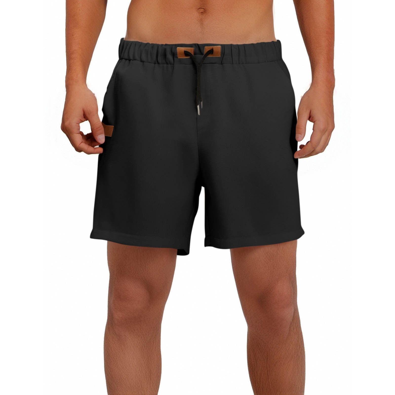 Coorders George Men's and Big Men's Linen Shorts,Men's Drawstring Pull ...