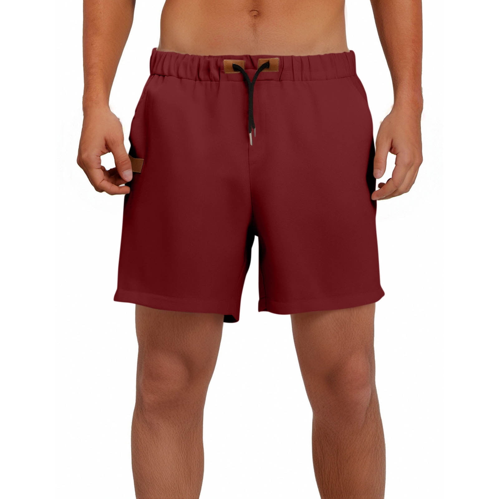 Coorders George Men's and Big Men's Linen Shorts,Men's Drawstring Pull ...