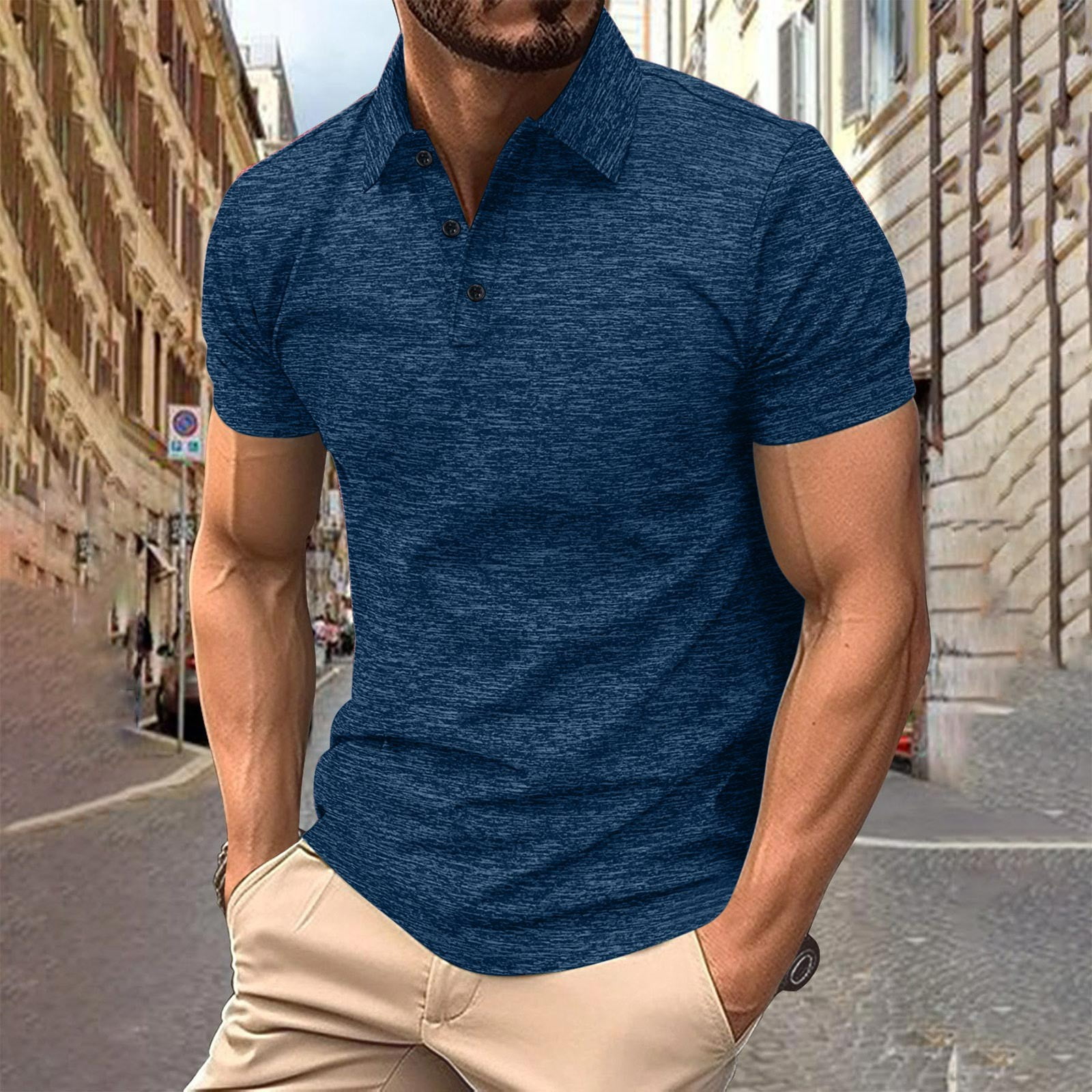 Coorders George Mens Regular-Fit Polo Tops with Short Sleeve, Casual ...
