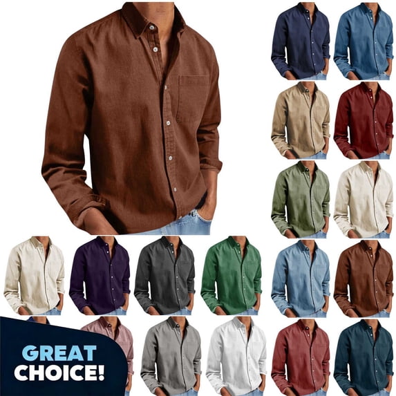 Coorders Men's Flannel Button Down Long Sleeve Shirts with Pockets ...