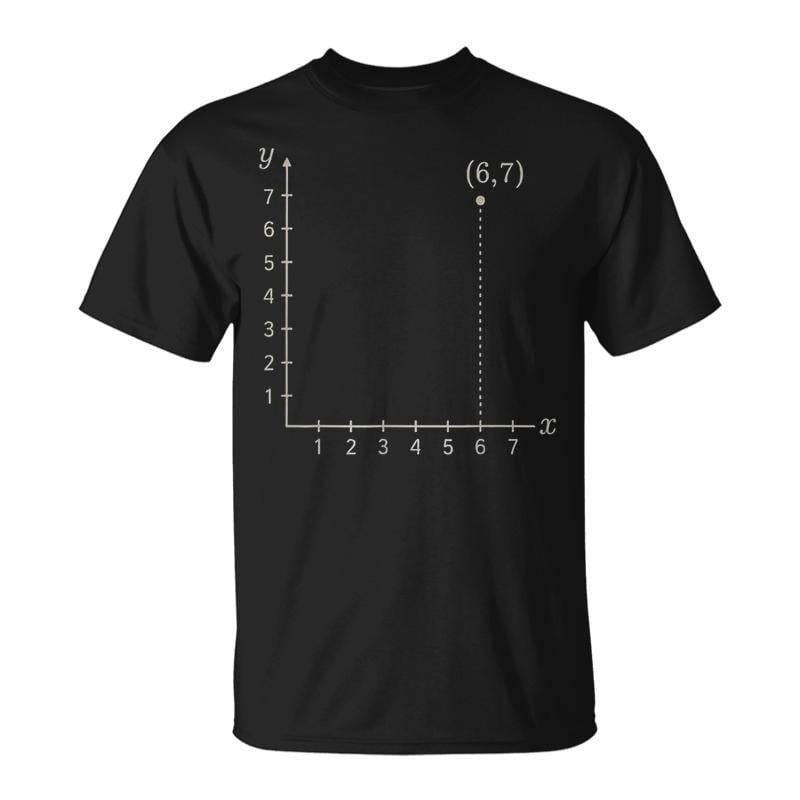 Coordinate 67 Math Teacher 67 Cartesian Grid Point TShirt - Walmart.com